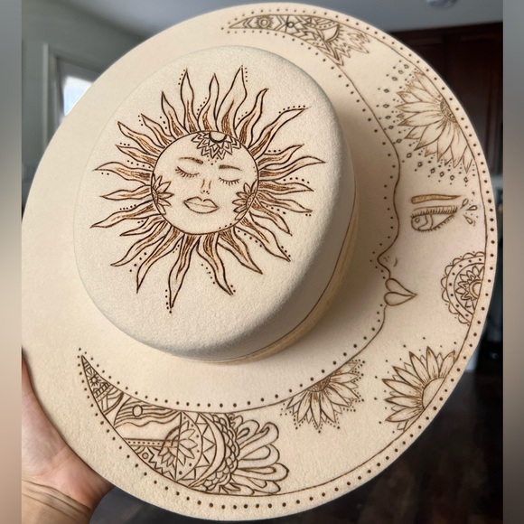 Lack Of Color | Accessories | Loc Custom Burned Sun Moon Hat | Poshmark